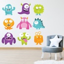 Cartoon Monster Wall Sticker Set | Icon Wall Stickers